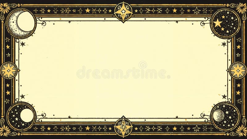 Magic Frame Banner for Astrology, Divination, Magic, Taro, Pattern ...