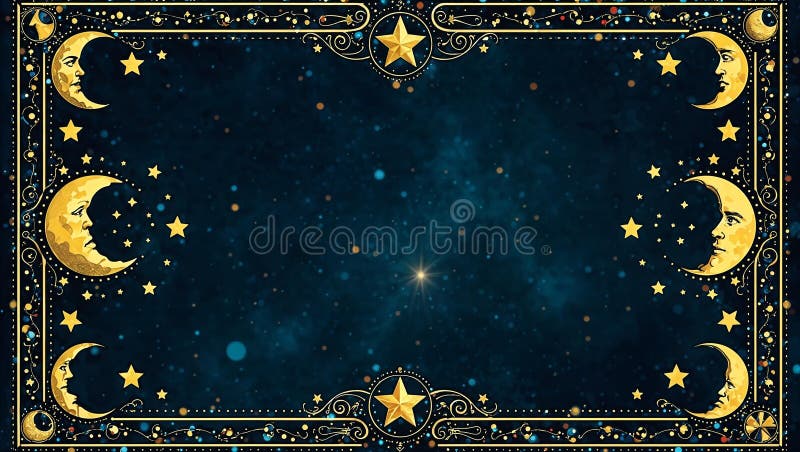 Magic Frame Banner for Astrology, Divination, Magic, Taro, Pattern ...