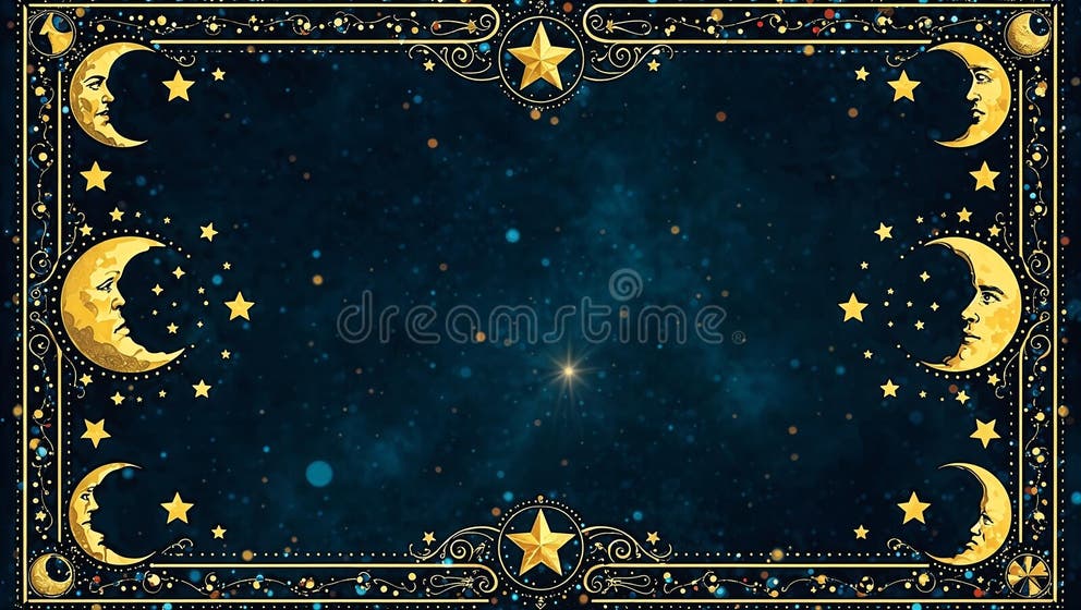 Magic Frame Banner for Astrology, Divination, Magic, Taro, Pattern ...