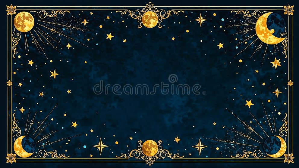Magic Frame Banner for Astrology, Divination, Magic, Taro, Pattern ...