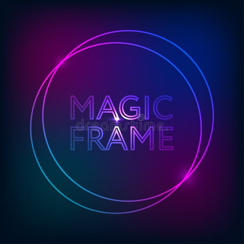 Magic Frame Gradient Vector Abstract Lights Lines Text Design Frame ...
