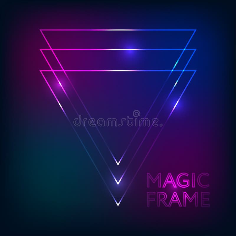 Magic Frame Gradient Vector Abstract Lights Lines Text Design Frame ...