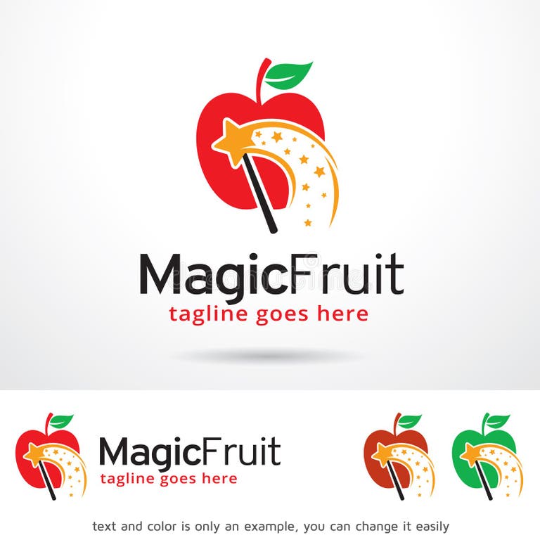 Magic Fruit Logo Template Design Vector Stock Vector - Illustration of ...
