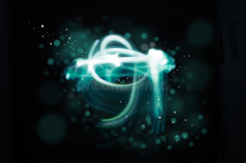 Magic Game of Electric Lights. Stock Photo - Image of glowing, circle ...