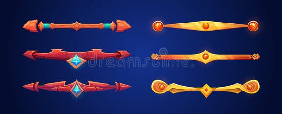 Magic Game Interface Divider and Border. Stock Vector - Illustration of ...