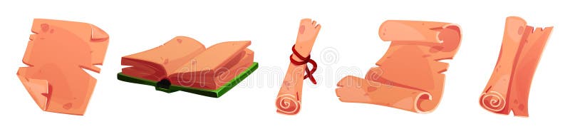 Magic Game Scroll and Book - Cartoon Vector Stock Vector - Illustration ...