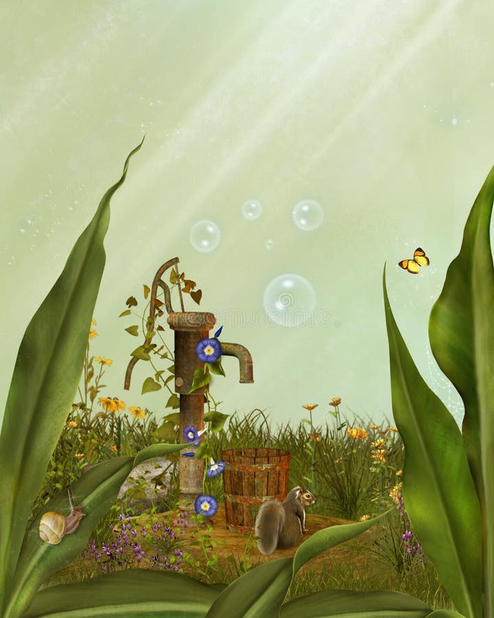 Fantasy and Magical Forest stock illustration. Illustration of ...