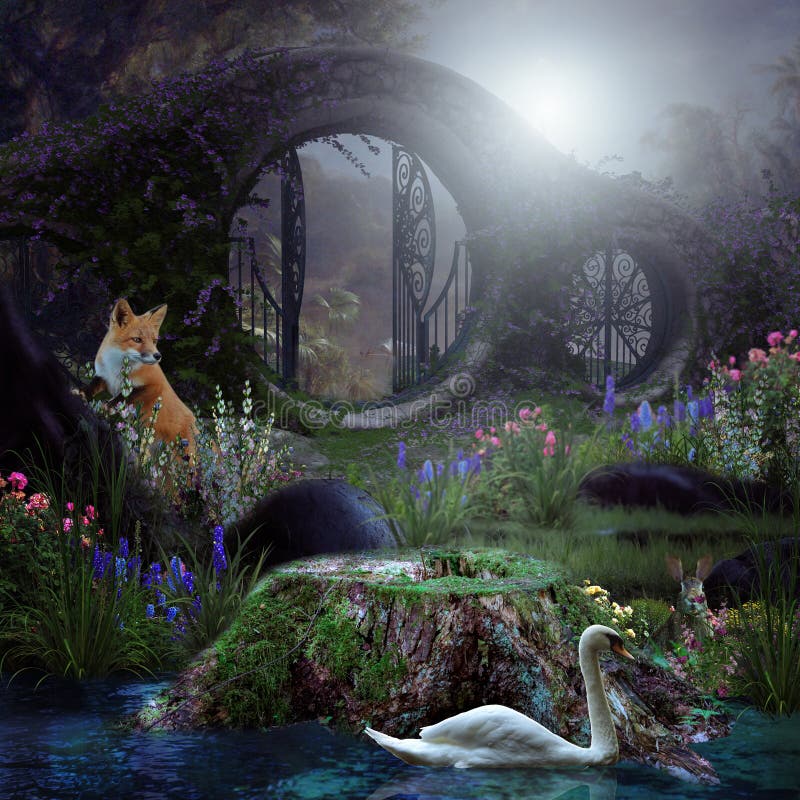 Dark magic forest stock photo. Image of dust, fairy, nature - 88989428