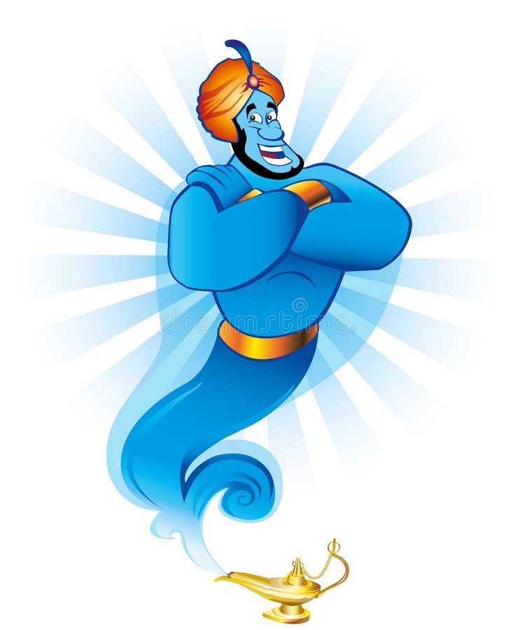 Magic Genie Stock Vector Illustration Of Action Golden 30132470