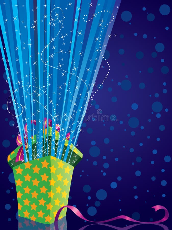 Magic gift box stock vector. Illustration of package, flow - 6374265