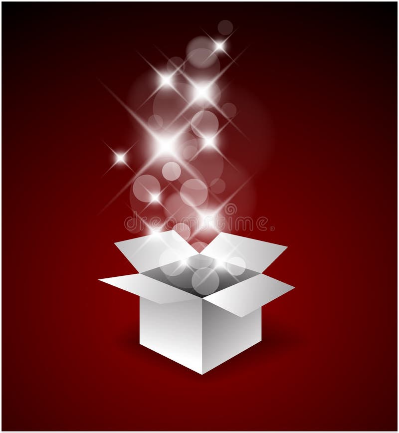 Magic gift box stock vector. Illustration of package, flow - 6374265