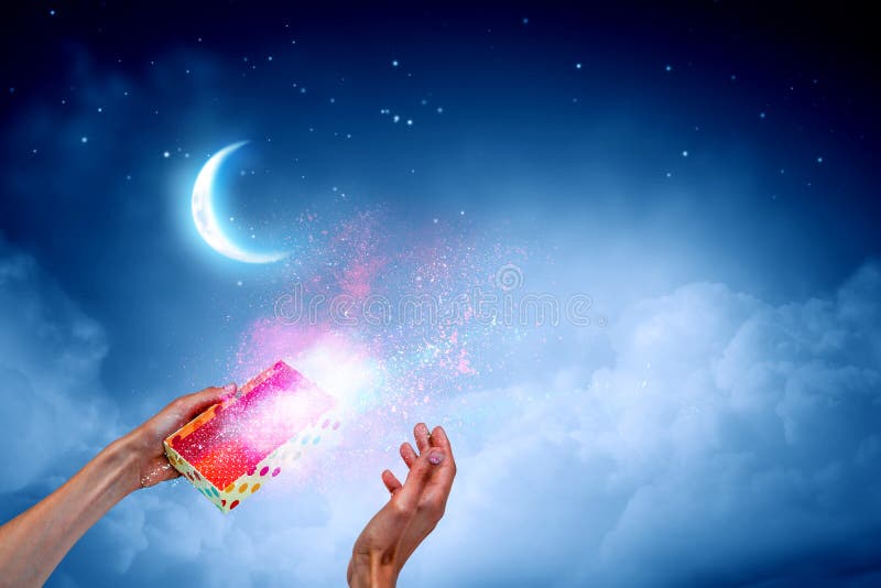 Magic gift box stock image. Image of festive, birthday - 34107145