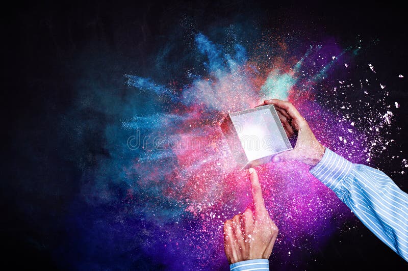 Magic Gift Box Image . Mixed Media Stock Image - Image of present ...