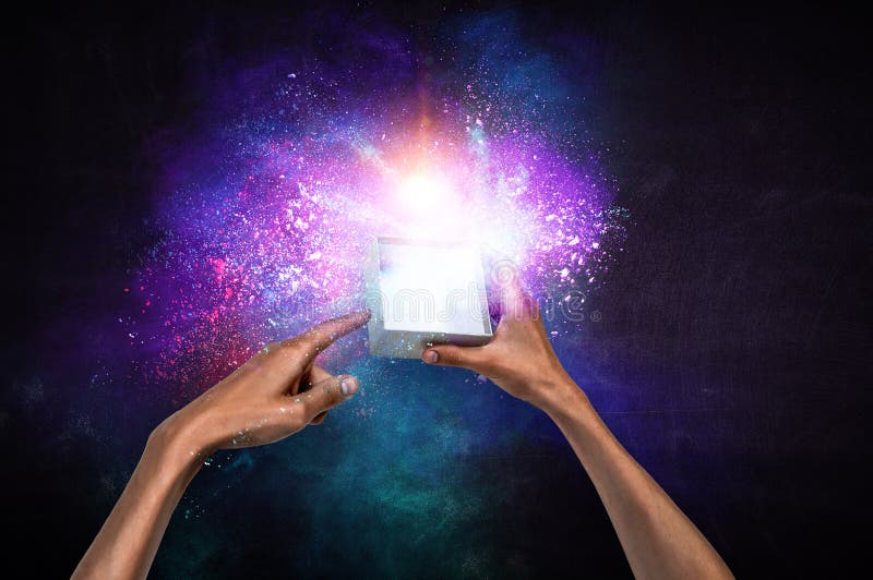 Magic Gift Box Image . Mixed Media Stock Photo - Image of open, present ...