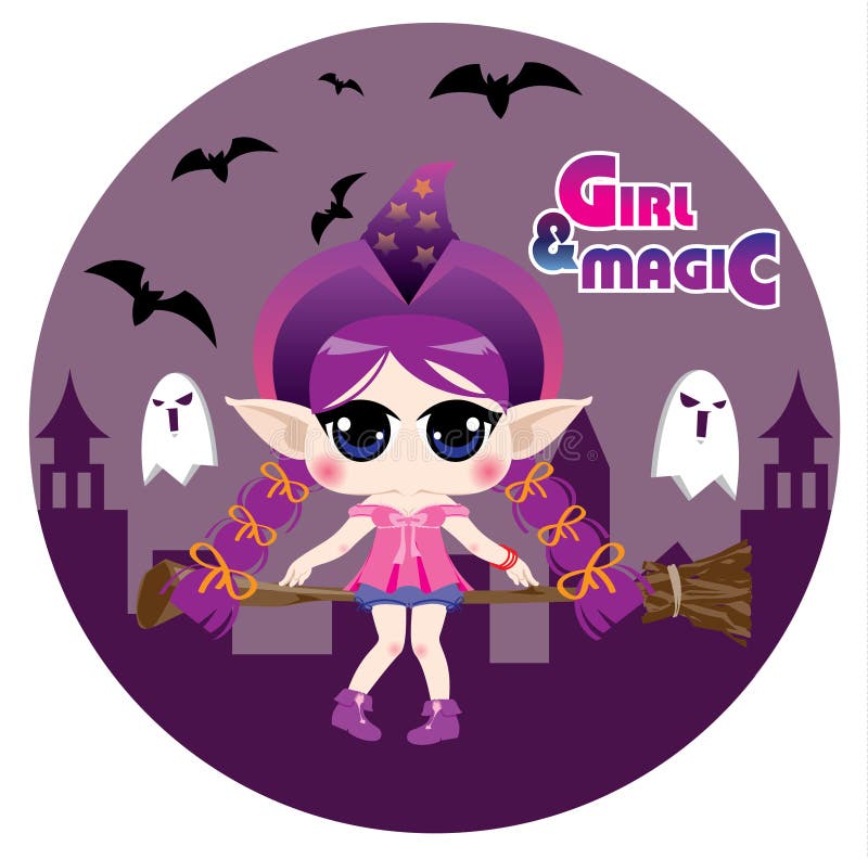 Magic girl stock illustration. Illustration of female - 27616172
