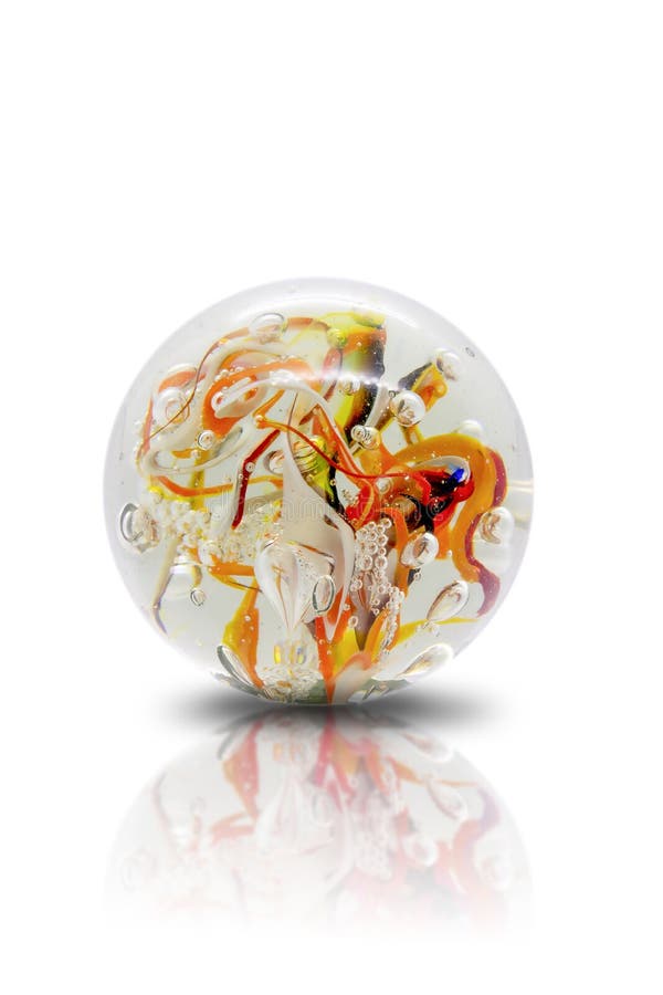 Magic Glass Transparent Ball with Colored Elements with Shadow and ...
