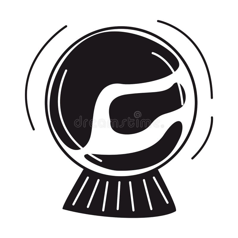 Magic Globe for Predictions. Vector Illustration in a Flat Style Stock ...