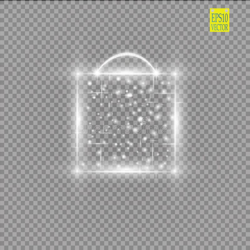 Magic Glowing Blue Box on a Black Background Stock Vector ...