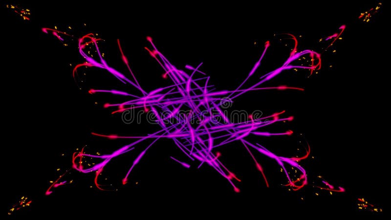 Magic Glowing Colorful Strings on a Black Background Stock Video ...