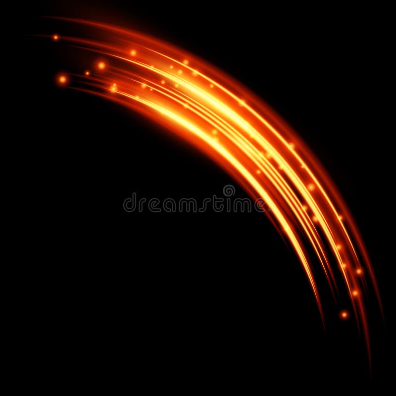 Magic Glowing Light Swirl Trail Trace Effect Stock Vector ...