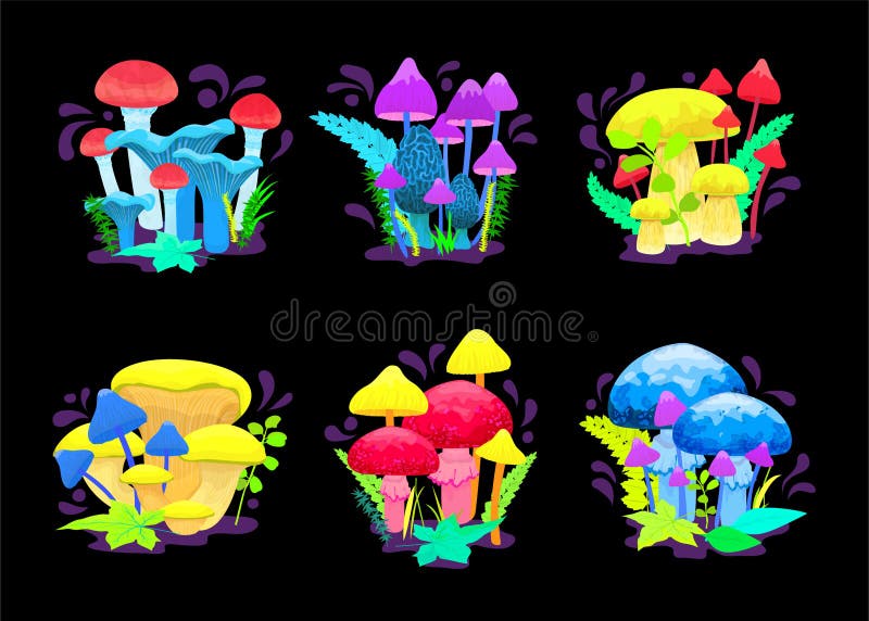 Strange Fungi Stock Illustrations – 133 Strange Fungi Stock ...