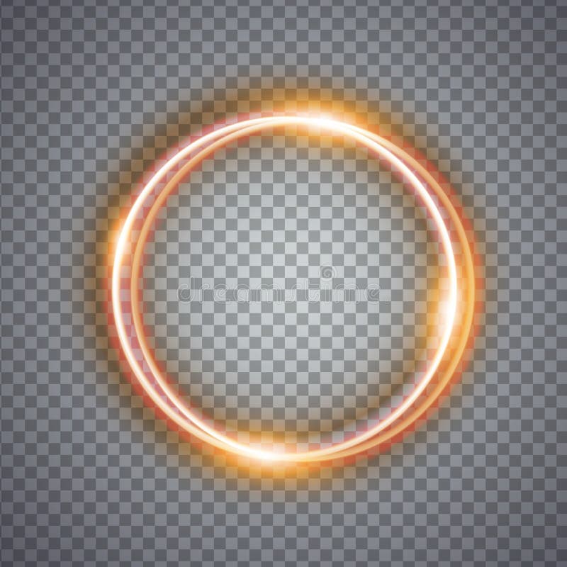 Magic Gold Circle Light Effect Stock Vector - Illustration of neon ...