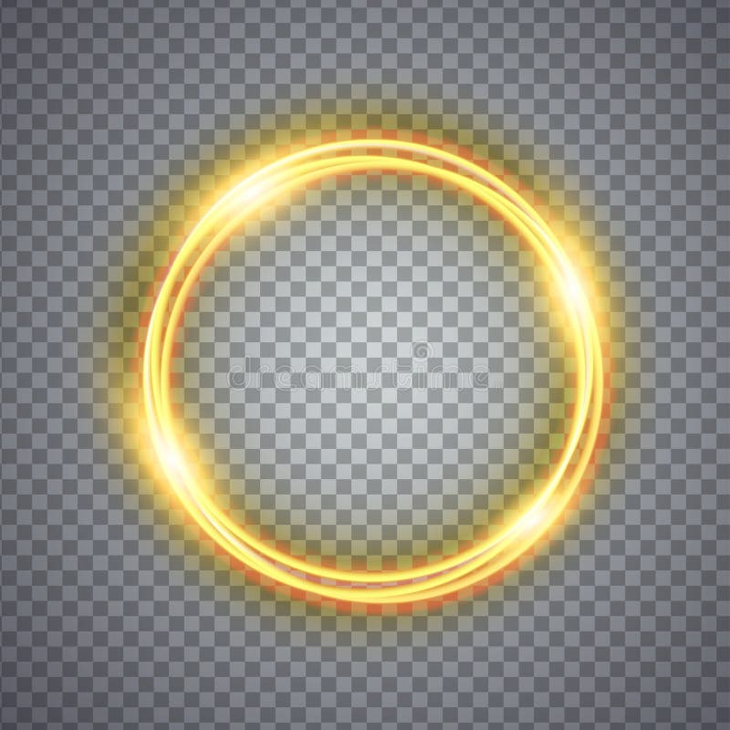 Magic Gold Circle Light Effect Stock Vector - Illustration of neon ...