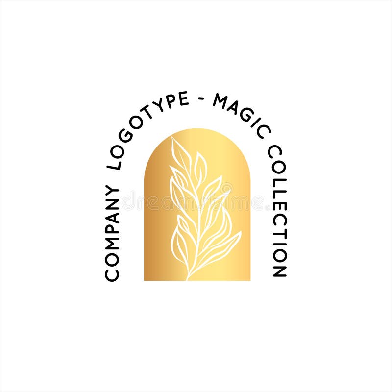 Magic Gold Logo. Mystical Composition. Boho Style and Esoteric. Stock ...