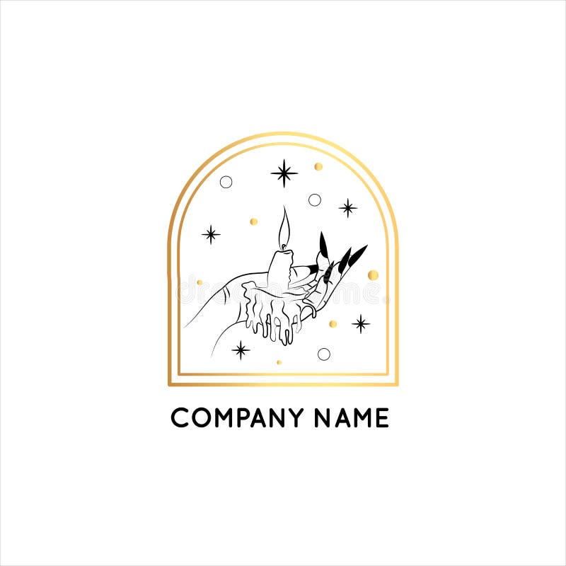 Magic Gold Logo. Mystical Composition. Boho Style and Esoteric. Stock ...