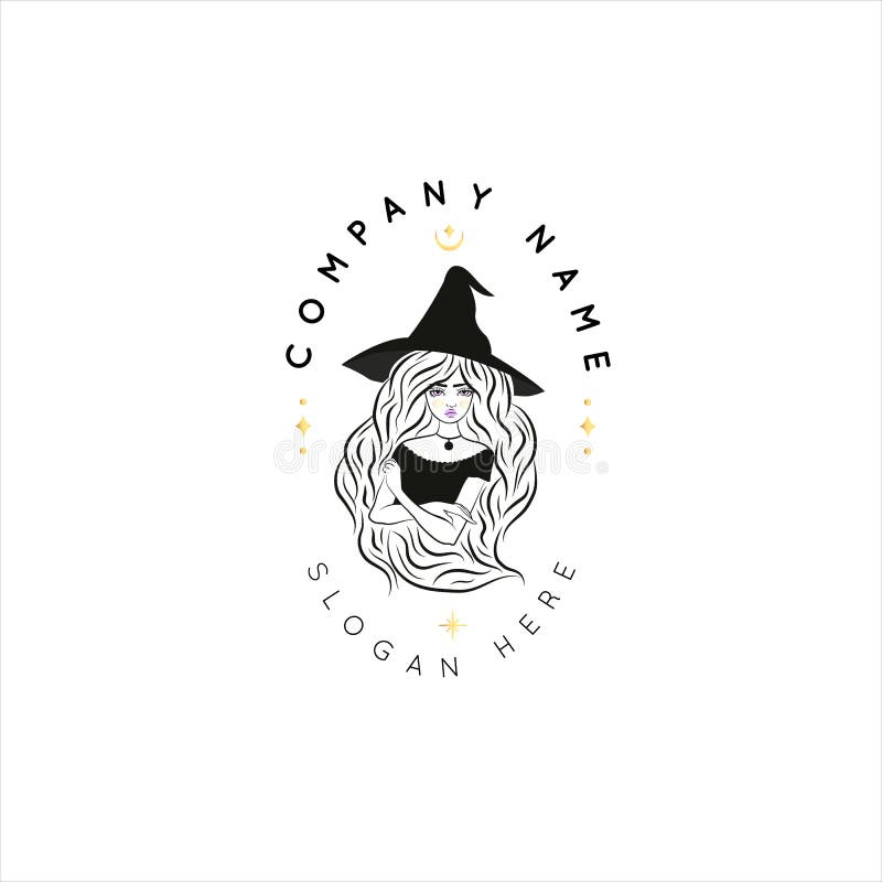 Magic Gold Logo. Mystical Composition. Boho Style and Esoteric. Stock ...