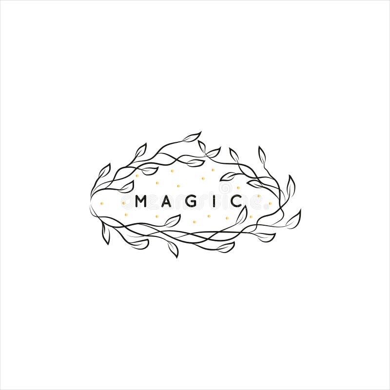 Magic Gold Logo. Mystical Composition. Boho Style and Esoteric. Stock ...