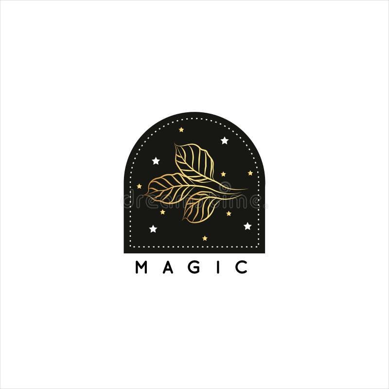 Magic Gold Logo. Mystical Composition. Boho Style and Esoteric. Stock ...