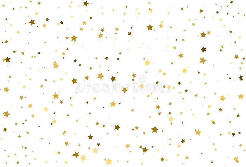 Magic Gold Stars Confetti Pattern, Golden Background Stock Vector ...
