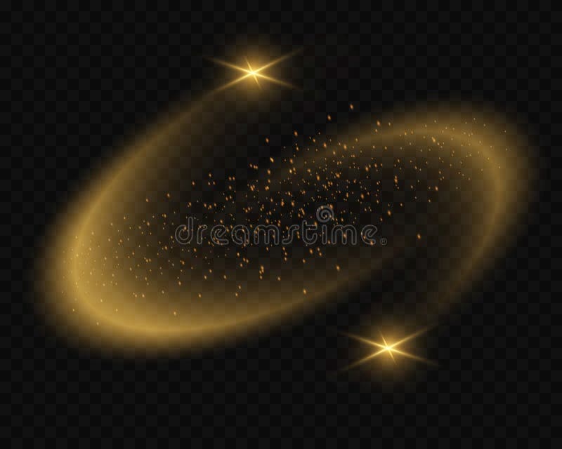 Magic Golden Circle Light Effect, with Bright Star and Dust Explosion ...