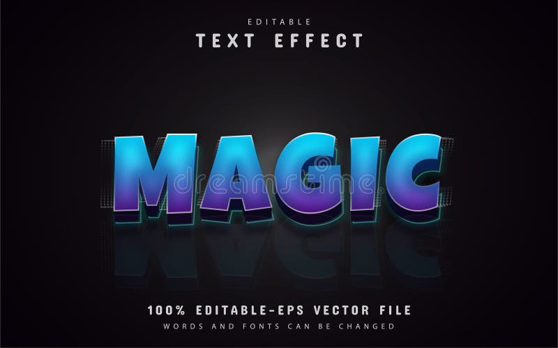 Magic Gradient Text Effects Stock Vector - Illustration of isolated ...