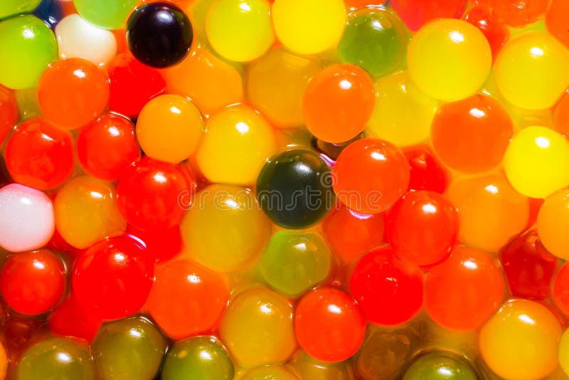Magic Growing Colorful Jelly Balls Stock Photo - Image of material ...