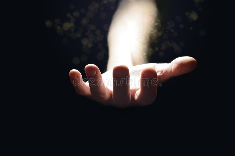 Magic hand stock photo. Image of light, crystal, mystery - 27383286