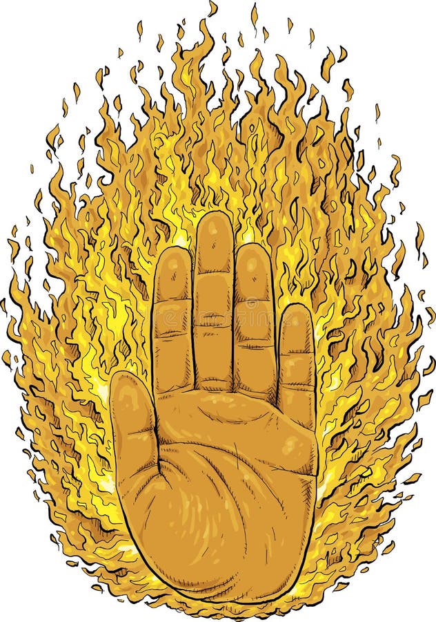 Magic Hand Fire stock vector. Illustration of danger - 109167292