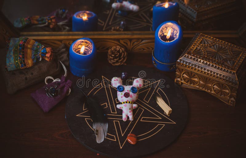 Voodoo Doll on a Table, Old Magic Concept Stock Photo - Image of magic ...