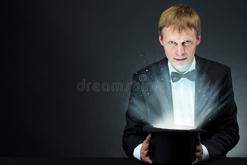 Magic hat stock photo. Image of caucasian, confident - 16327436