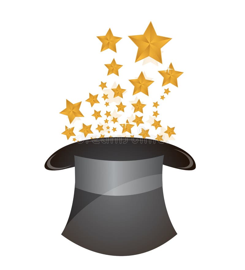 Magic Hat Wand Blue Ribbon Stock Illustrations – 52 Magic Hat Wand Blue ...