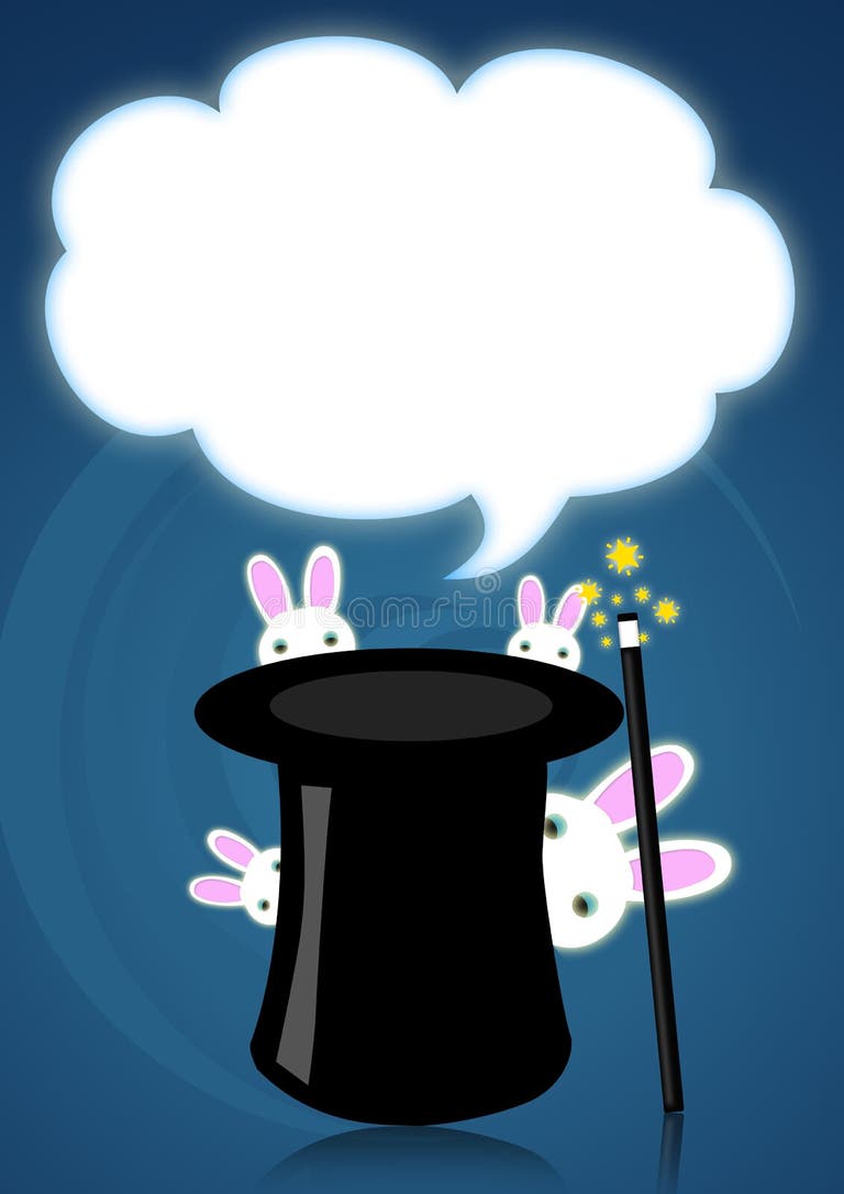 Magic Wand Hat Bunny Stock Illustrations – 4,013 Magic Wand Hat Bunny ...