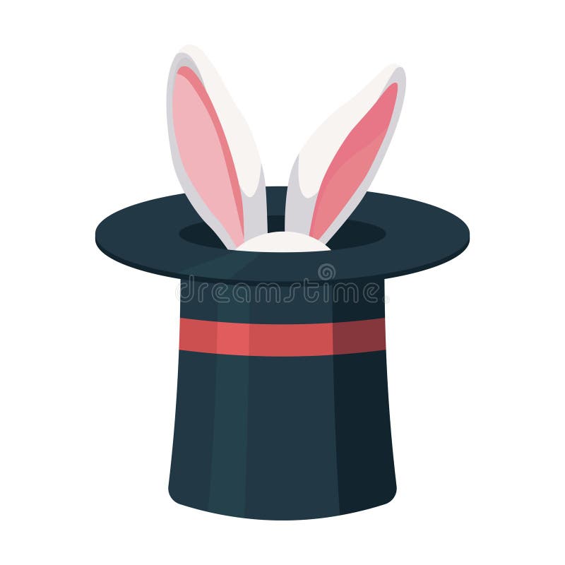 Magic Hat with Bunny Ears. Magician Hat with Rabbit. Circus Show. Magic ...