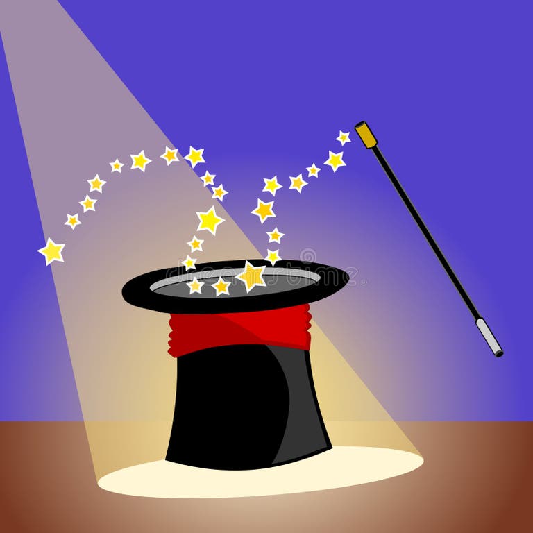 Magic hat stock illustration. Illustration of stars, magical - 60820553