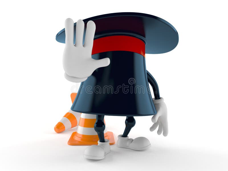 Magic Hat Character Looking at Question Mark Symbol Stock Illustration ...