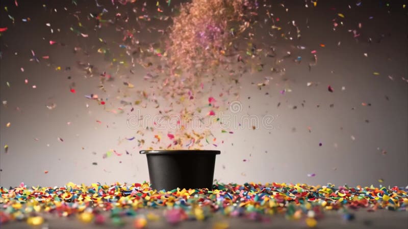 Magic Hat and Confetti Explosion Stock Video - Video of sparkle ...