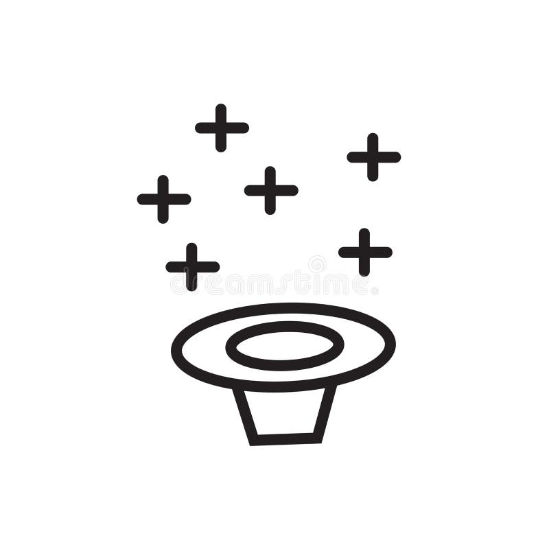 Magic Trick Icon Vector Sign and Symbol Isolated on White Background ...