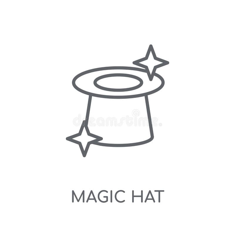 Magic Hat Linear Icon. Modern Outline Magic Hat Logo Concept on Stock ...
