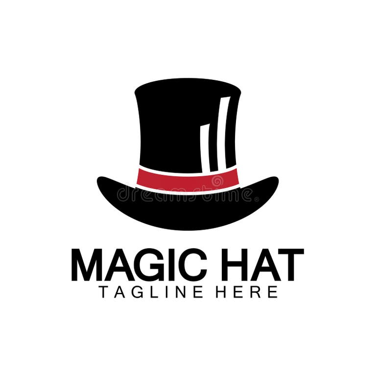 Magic Hat Logo, Black Magician Hat Icon Vector Template Stock Vector ...