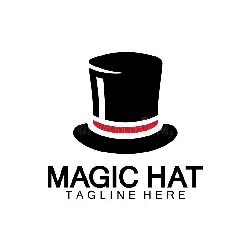 Magic Hat Logo, Black Magician Hat Icon Vector Template Stock Vector - Illustration of ...